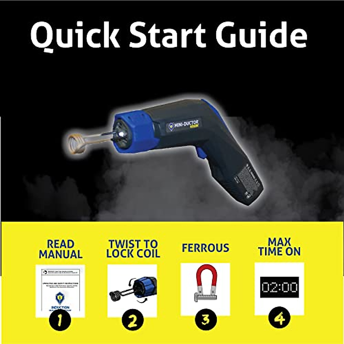Induction Innovations - The Original Mini-Ductor Venom (MDV-777) - Handheld Induction Heater with 3 Basic Coils, Carrier Case & Manual for Safe & Damage-Free Removal of Seized Nuts, Bolts & More