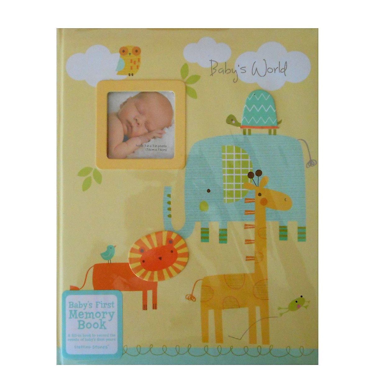 C.R. Gibson Stepping Stones "Baby's World" Baby's First Memory Book - Animals - Style May Vary
