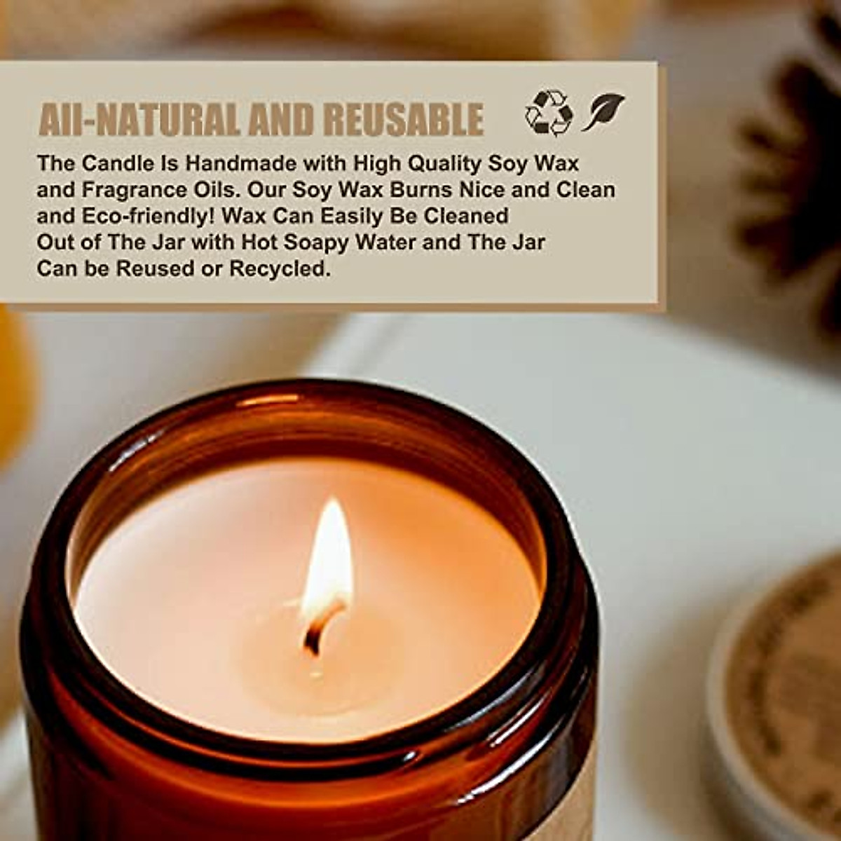 Warm Hug in A Jar Candle Premium Soy Wax Scented Candles for Home, Thinking of You Gift Candles Feel Better Cheer Up Get Well Soon Gifts for Women Relaxation, Stress Relief, Meditation, Bath