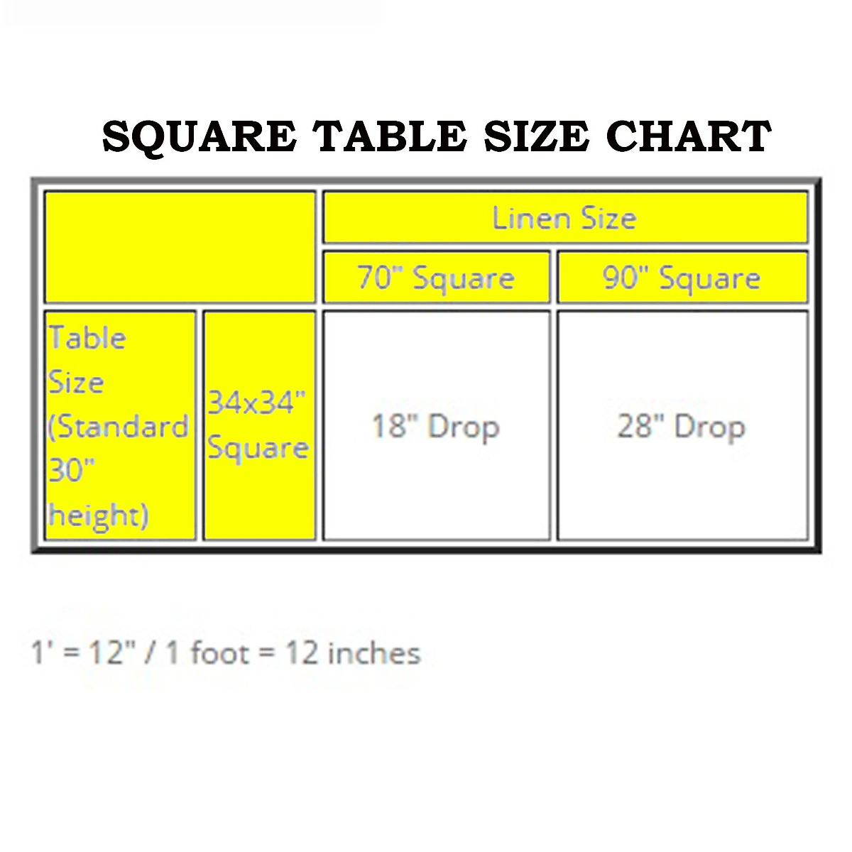 TABLECLOTHSFACTORY White 70" Square Tablecloth