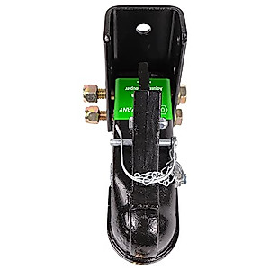 BEBLEPANY 2-5/16 Inch Adjustable Cast Trailer Coupler 15000lbs with Channel and 3 Position Channel and Fasteners