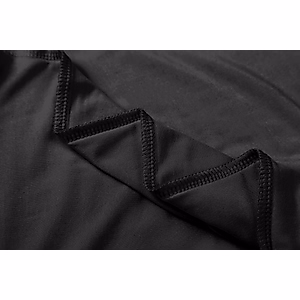 Herou Women Long Sleeve Turtleneck Stretch Slim T Shirt Layer Tops Black Medium