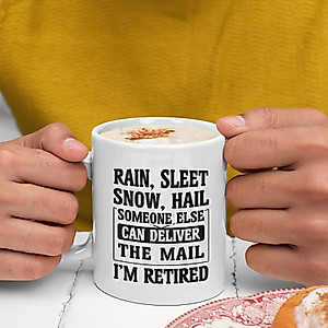 Funny Coffee Mugs For Retired-11Oz,Funny Retired Postal Worker Mailman Retirement ,Retired Mailman Gifts,Retiring Postal Worker Gifts,Cute Postal Service Retirement Coffee Cup, White