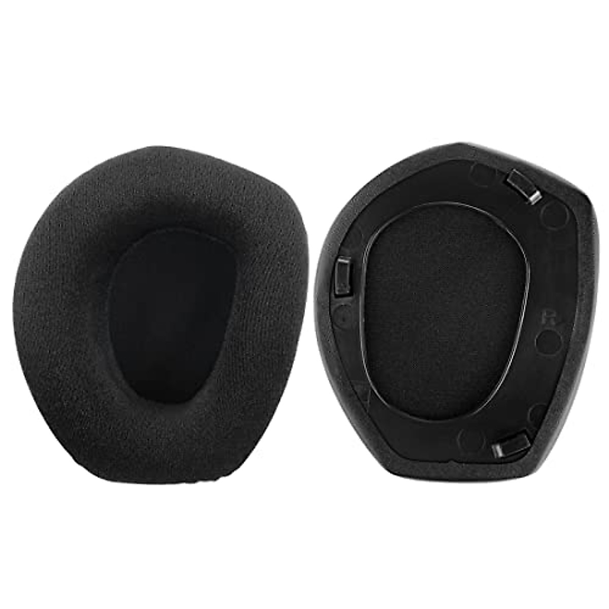 Geekria Comfort Velour Replacement Ear Pads for Sennheiser RS165, RS175, HDR165, HDR175, RS185, HDR185, RS195, HDR195 Headphones Ear Cushions, Headset Earpads, Ear Cups Repair Parts (Plastic Ring)