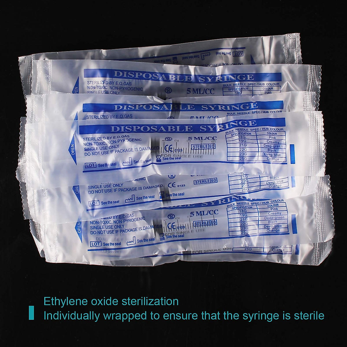 5ml Syringe Without Needle - 5 ml Small Plastic Syringes Sterile Individually Packed with Cap for Lab Medicine Student Measuring Liquid and Pet Dog Cat Baby Feeding Oral Colostrum ( 12 Pack 5cc /ml )
