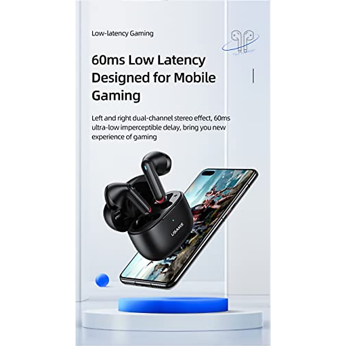 Wireless Earbuds Bluetooth 5.2Chip Bluetooth Earphones Earbud Noise Cancellation Sports Headphones with Charging Case Bluetooth Headphone Earbuds Gaming Ear Pods for Running 28hrs of Play Time (Black)