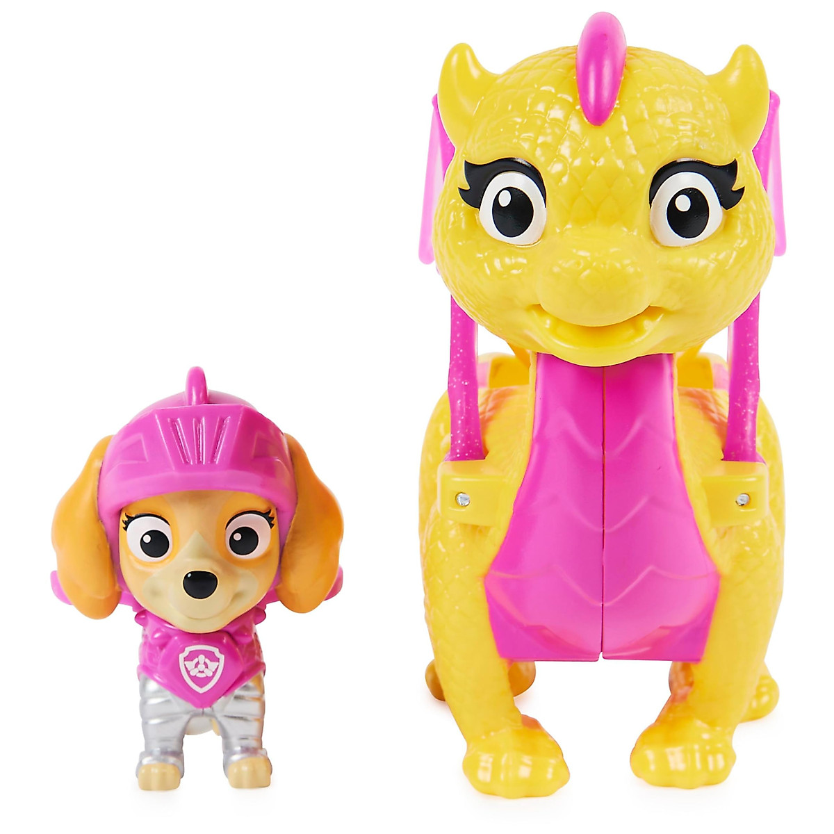 Spin Master 6063594 PAW Patrol Rescue Knights Skye and Dragon Scorch Action Figures, Set of 2