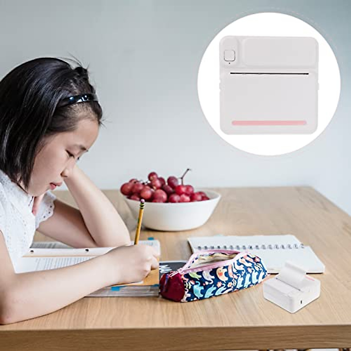 STOBOK 1 Set Thermal Label Printer Pocket Thermal Shipping Label Printer for Shipping Packages Postage Home Small Business Pink