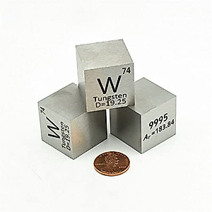 DFUF Element Cube Tungsten Cube W High Purity 3N5 99.95% Laser Marked Research Development Element Simple Substance High Temperature 1 Inch
