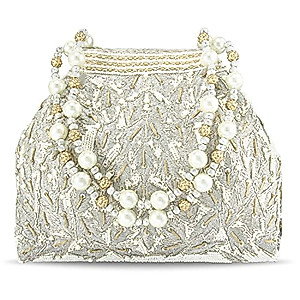 Aheli Potli Bags for Women Evening Bag Clutch Ethnic Bride Purse with Drawstring (P65W)