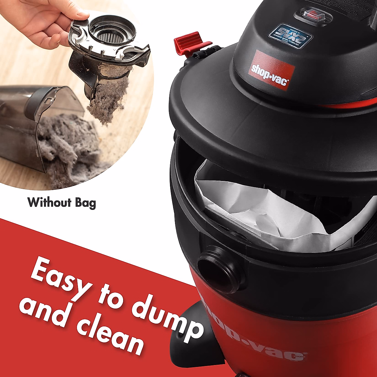 Shop-Vac 90663 15 To 22 Gallon Disposable Filter Bags, 6 Pack