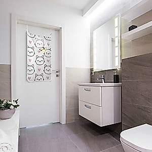 DOMIKING Hanging Clothes Hamper Laundry Basket - Cute Cats Door Hanging Laundry Bag for Holding Dirty Clothes Space Saving