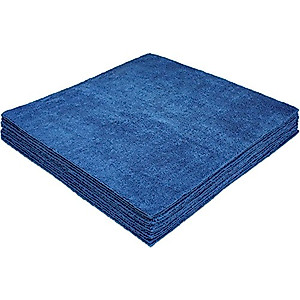 Eurow Microfiber Ultrasonic Cut Cleaning and Drying Towels, 300 GSM, 16 by 16 Inches, 12-Pack