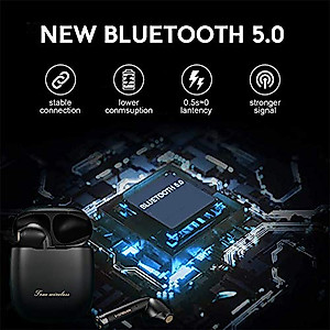 SEEWAY True Wireless Earbuds,Bluetooth Earbuds V5.1,with Touch Control 25 Hours Playtime, USB-C for Fast Charging, Premium Deep Bass for Sports,Commute,Work (Black)