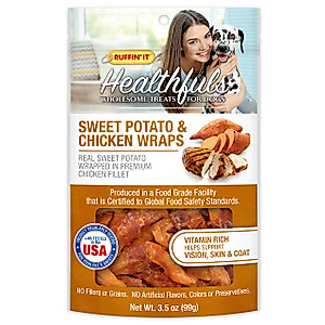 Healthfuls Chicken Wrapped Sweet Potato Dog Treats, 3.5oz