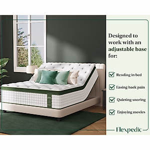 King Mattress, 14-Inch Plush Luxury Hybrid Mattress, Fiberglass-Free Mattress in a Box with Gel Memory Foam, Individual Pocket Spring for Motion Isolation-Edge Support,CertiPUR-US,100 Nights Trial