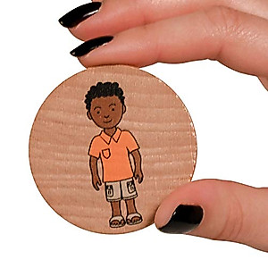 THE FRECKLED FROG Matching Pairs - Children of The World - Set of 32 - Ages 2+ - Wooden Memory Game for Preschoolers and Elementary Aged Kids - Match Children from Cultures Around The World