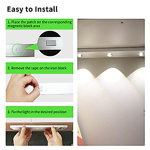 Under Cabinet Lights, 11.8 Inch Motion Sensor Light Indoor, USB Rechargeable Counter Lights for Kitchen, Cat Eye Lighting Dimmable Wireless Rechargeable Magnetic Stick for Closet (Silver, 1PCS)