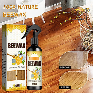 TPTAL Natural Beeswax Spray,Beeswax Furniture Polish,Beeswax Spray Cleaner,The Original Beeswax Spray Furniture Polish and Cleaner,Beeswax Polish Spray for Care Wooden Furniture,Wooden Floors(2PCS)