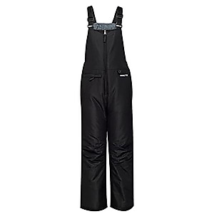 Arctix Kids Insulated Snow Bib Overalls, Black, X-Large