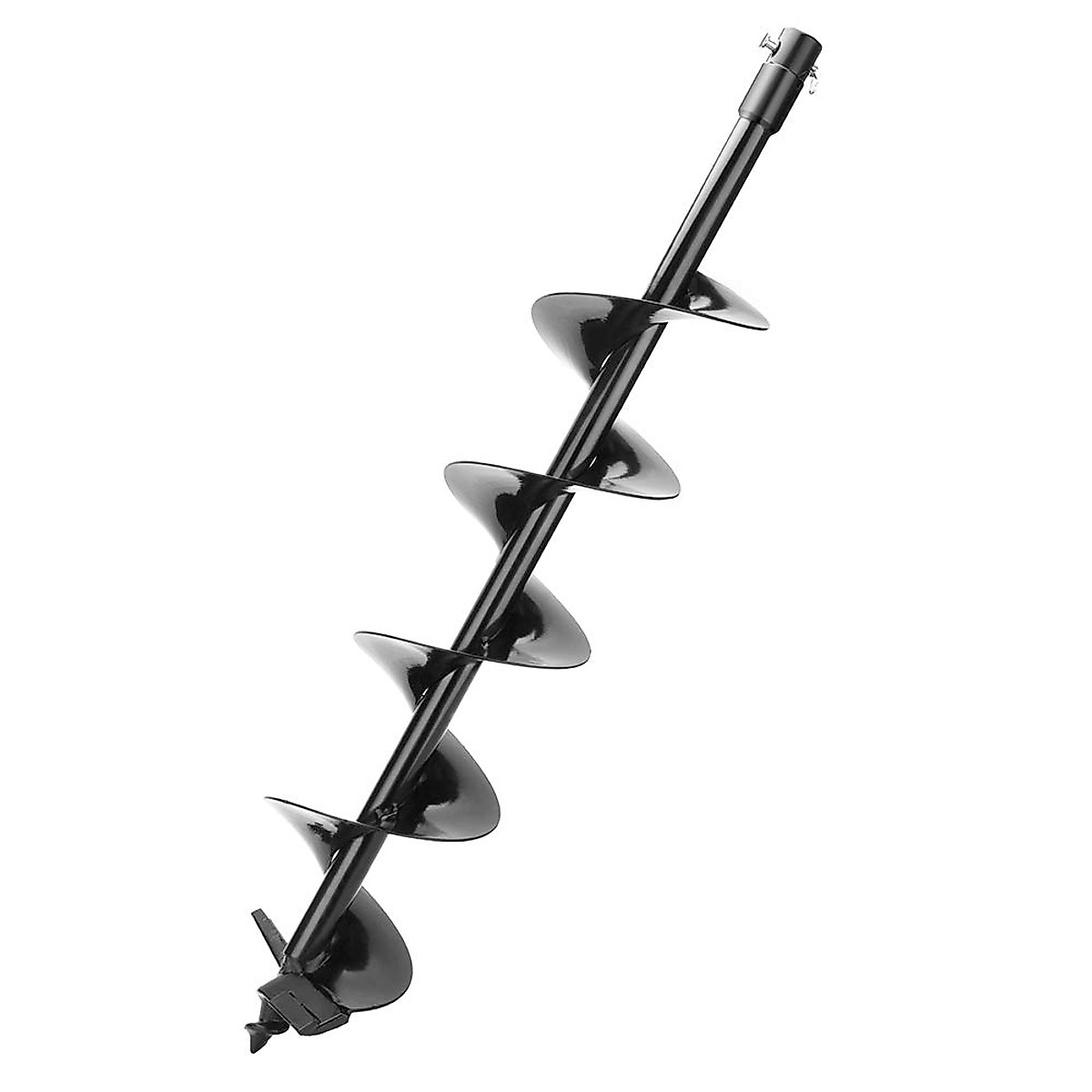 Earth Auger Drill Bit,7/8" Shaft & 31” Length Augers for Gasoline Earth and Ice Auger Power Heads (6 Inch, Black Post Hole Digger)