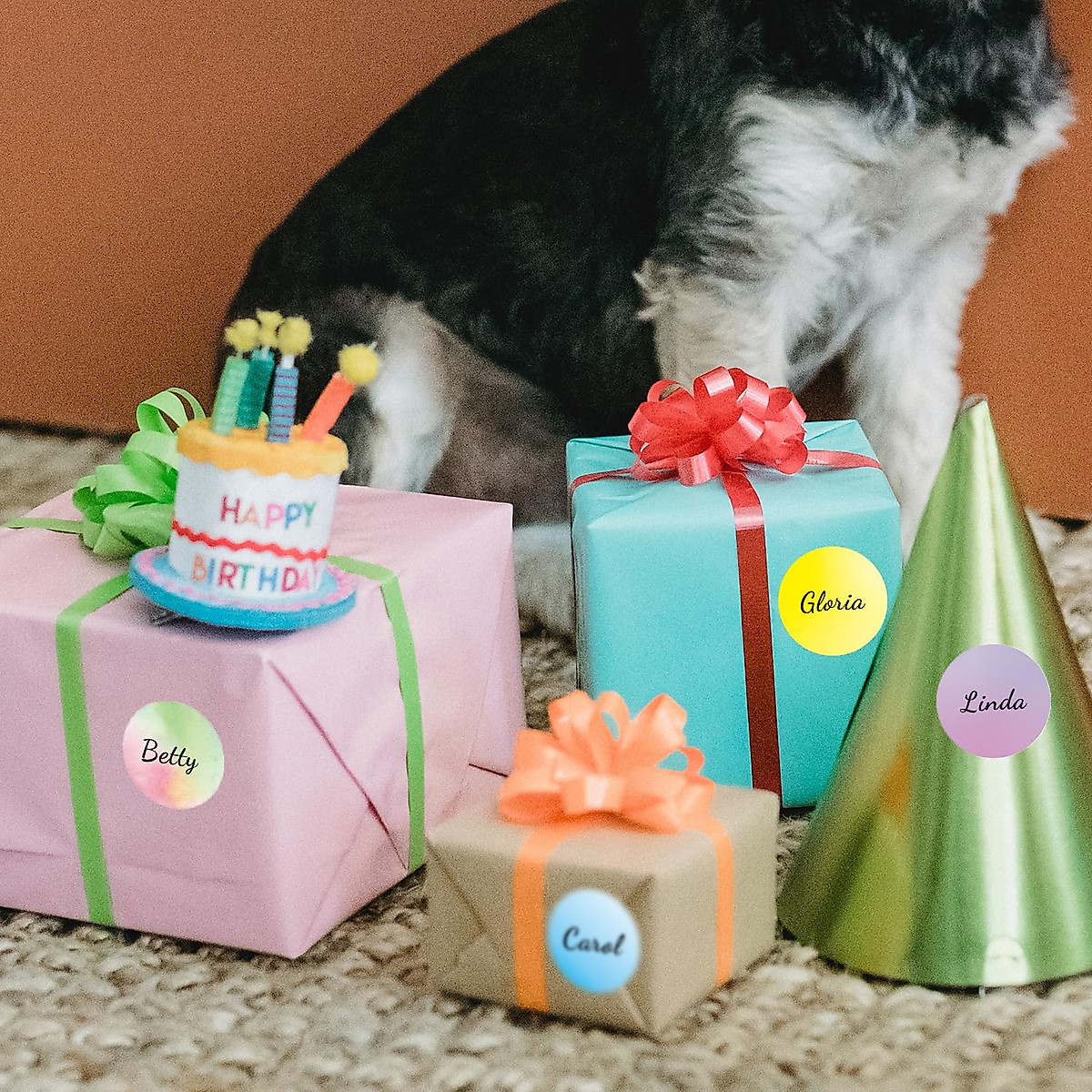 Yeachlaing 1.5 Inch White Round Thermal Sticker Labels, Self-Adhesive Circle Direct Thermal Labels, Multi-Purpose Roll Sticker Labels for DIY Logo Design with Perforation Line（ 500 Labels，1 Roll）