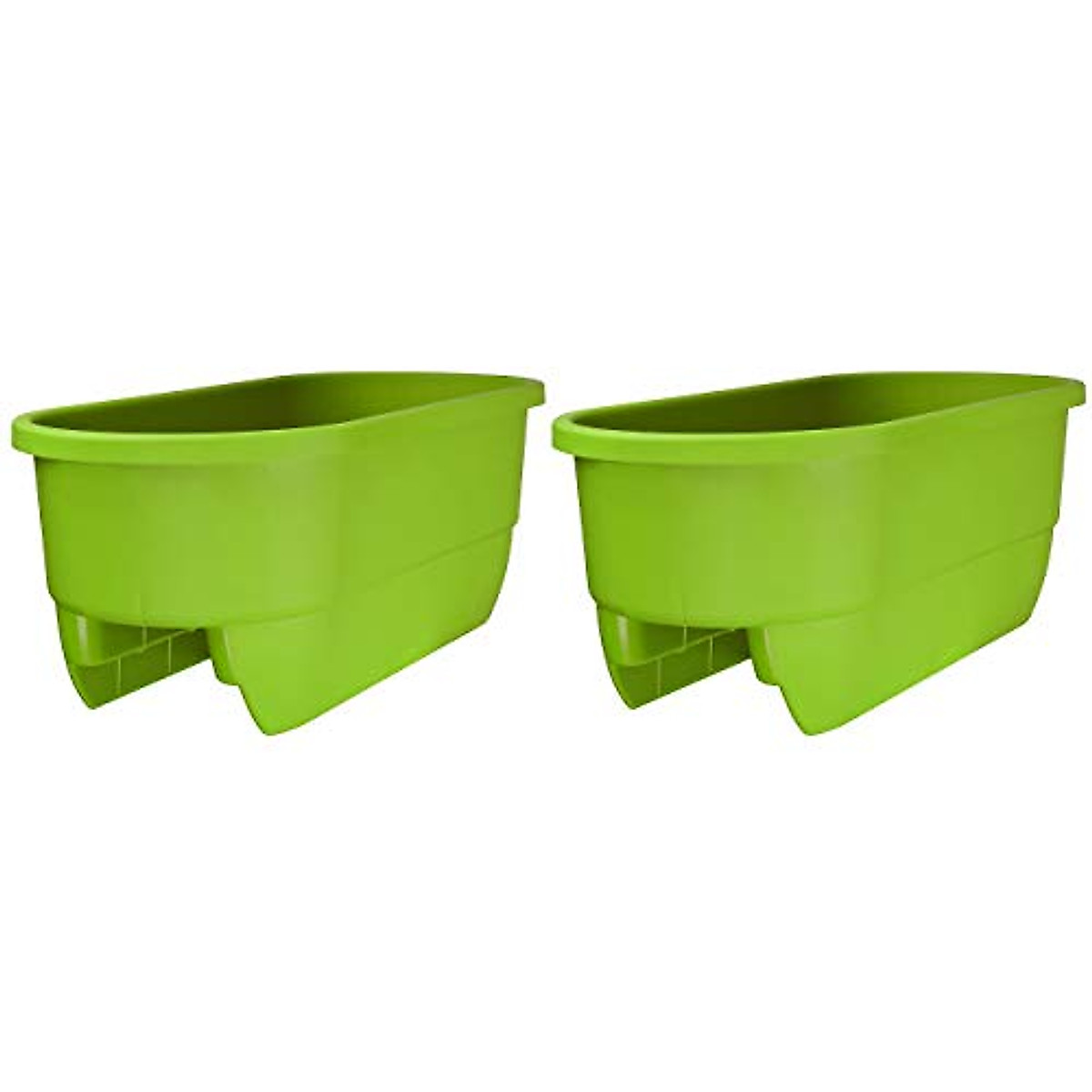 Apollo Exports International AP-5720/MG/2, Margarita, 24" Dual Deck Railing Planter, (Set of 2)