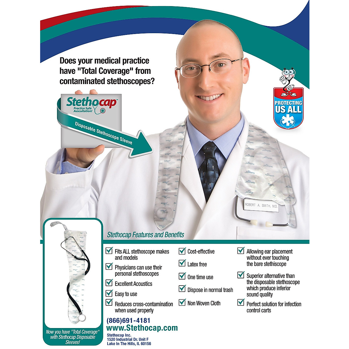 Stethocap Disposable Sleeve Full Coverage 50 Pcs