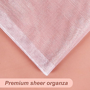 HRX Package 100pcs White Organza Bags, 4 x 6 inches Christmas Wedding Favors Gift Drawstring Bags Jewelry Pouches Candy Mesh Pouches