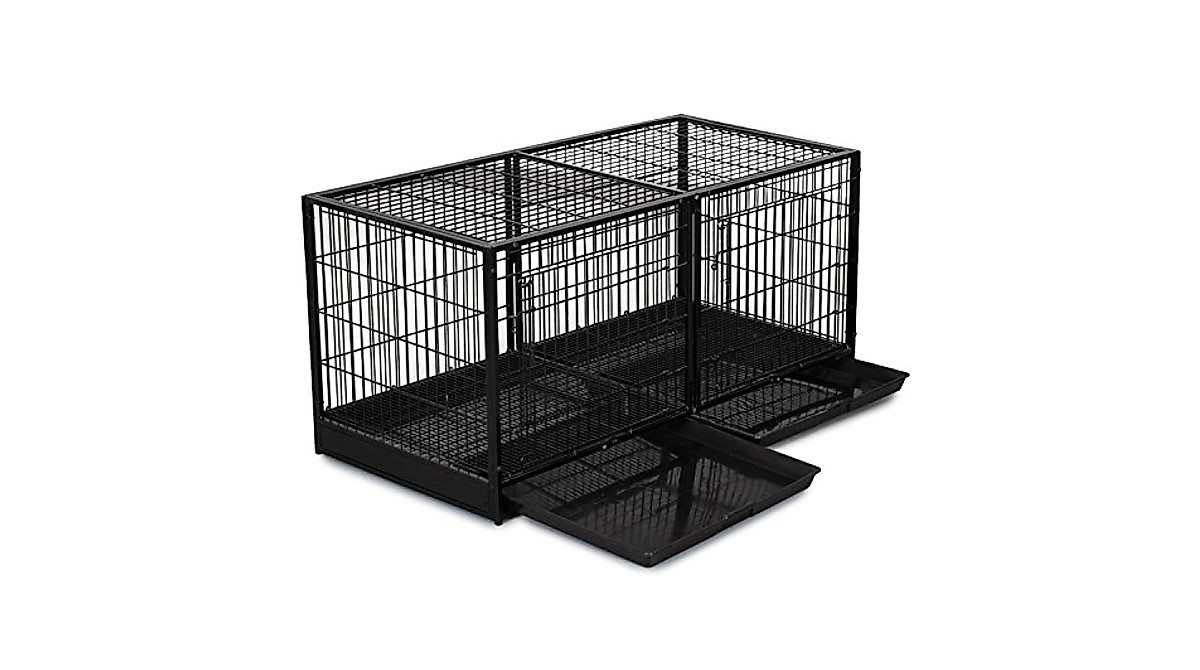 Pro Select Steel Modular Cage with Plastic Tray | Heavy-Duty Pet Enclosure