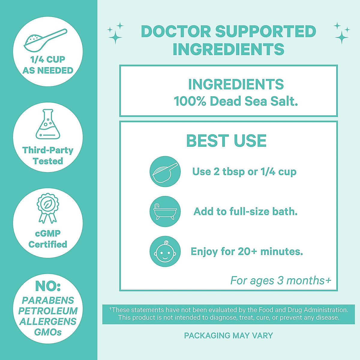 Pink Stork Baby Bath Flakes, Calming Fragrance Free Magnesium Bath Salts for Infants and Toddlers to Help Soothe Diaper Rash, Irritation, and Support Restful Sleep without Melatonin - 16 oz