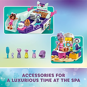 LEGO Gabby's Dollhouse Gabby & MerCat’s Ship & Spa Building Toy for Kids Ages 4+ or Fans of The DreamWorks Animation Series, Boat Playset with Beauty Salon and Accessories for Imaginative Play, 10786