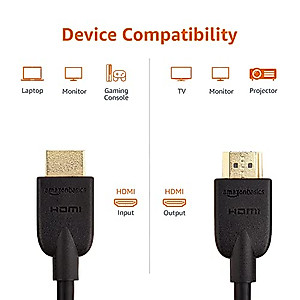 Amazon Basics High-Speed 4K Ultra HD HDMI 2.0 Cable / Cord, 6 feet, 24-Pack, 18 Gbps, 60 Hz, 2160p, 48 bit, male-to-male, Ethernet Ready, 3D, Black