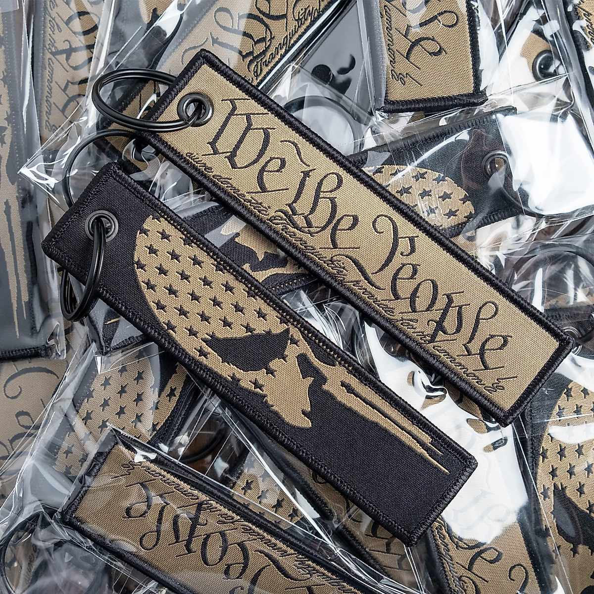 Patriotic Jet Tag Key Tag (We The People) Set of 2