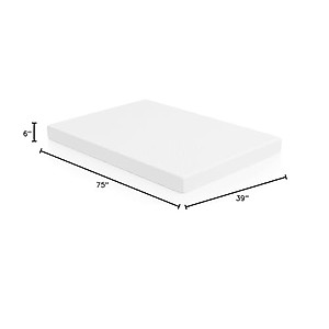 HOMES: Inside + Out Zinne Twin Mattress 6 inch Gel Memory Foam Mattress for Cool Sleep & Pressure Relief, Medium Firm Mattresses CertiPUR-US/Bed-in-a-Box/Pressure Relieving Twin Size