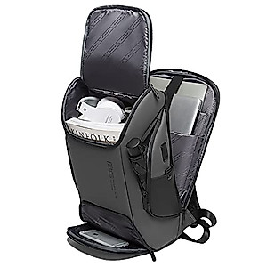 BANGE Stylish and Durable Laptop Backpack with TSA Lock, Waterproof USB Port - Unisex for Business, Travel, Office, School and College - Grey, 1.37 kg, 21 L, Fits 15.6" Laptop