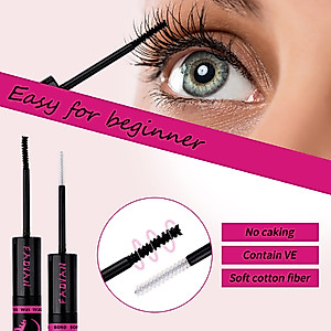 FADVAN Lash Bond and Seal Cluster Lashes Glue for Lash Clusters Individual Lashes Bond and Seal for 48-72 Hours Strong Gentle Latex Free Lash Adhesive for Sensitive Eyes (10ml)