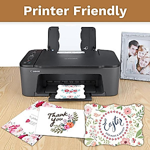 100 Pack Blank Invitations with Envelopes, Goefun 5 x 7 Postcards and A7 Envelopes Self Seal for Wedding, Graduations, DIY Cards, Thank You Cards & All Occasion