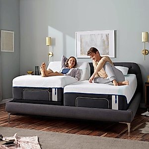 cebihy Adjustable Bed Frame, Adjustable Bed Base Split King for Stress Management, Zero Gravity Base, Head and Foot Incline with 3-Speed Massage, Anti-Snore, and Memory Pre-Sets(2pcs)