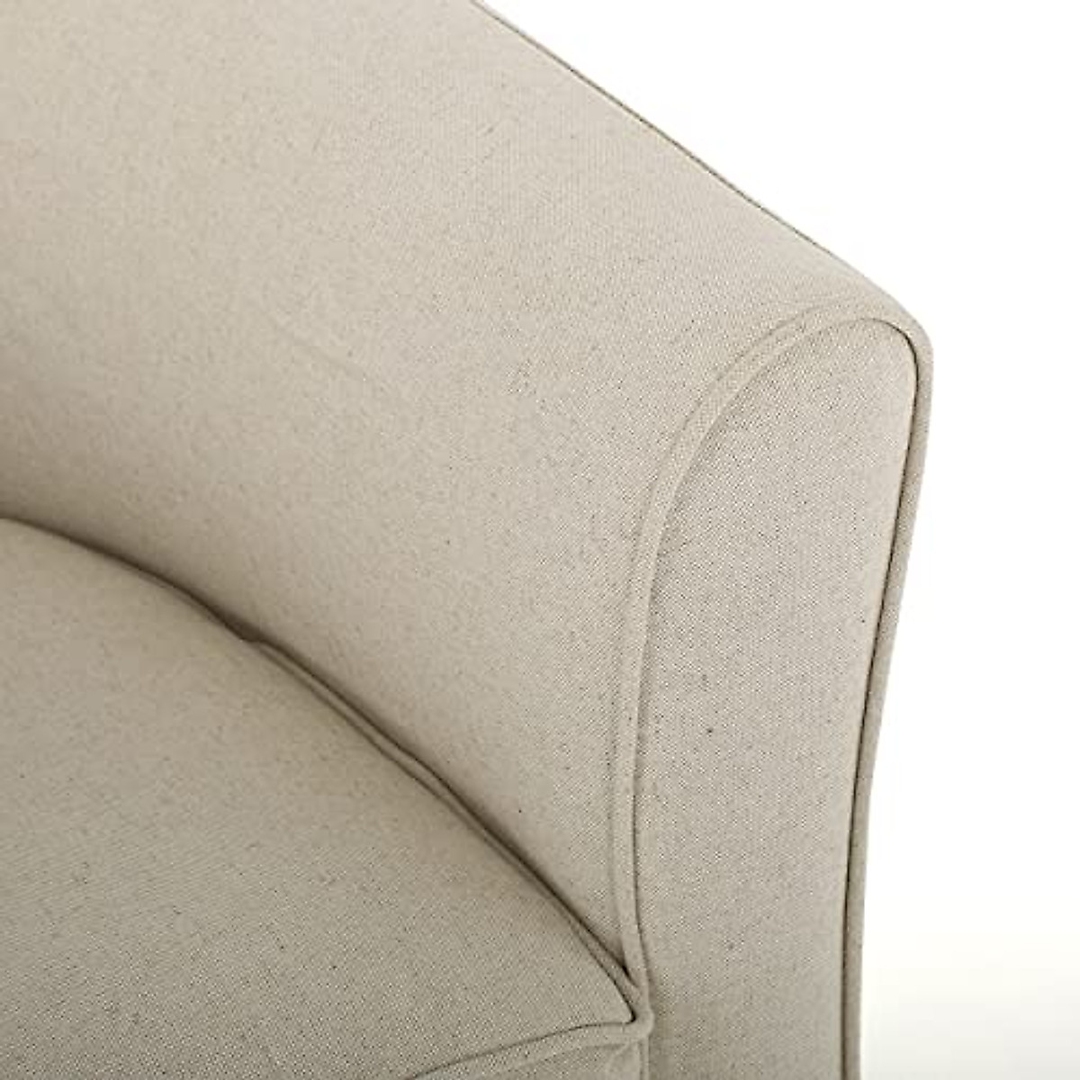 Christopher Knight Home Cecilia Swivel Chair with Loose Cover, Natural Fabric, Dimensions: 28.74”D x 27.50”W x 27.17”H