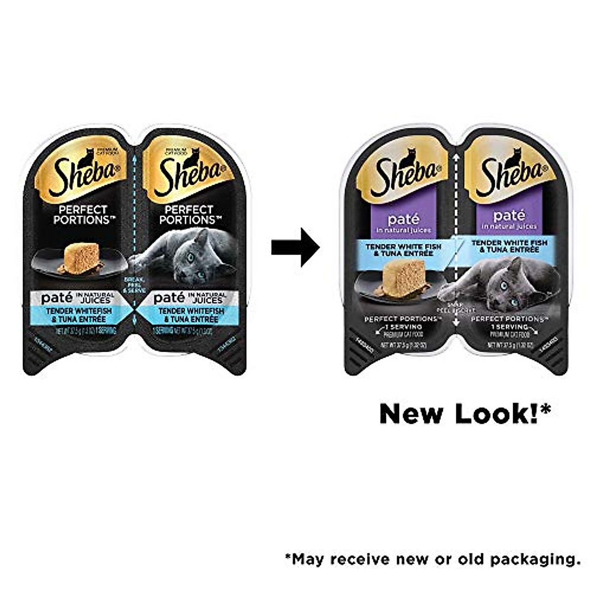 Sheba Perfect Portions Tender Whitefish and Tuna Entree Wet Cat Food, 2.64 oz., Case of 24, 24 X 2.64 OZ