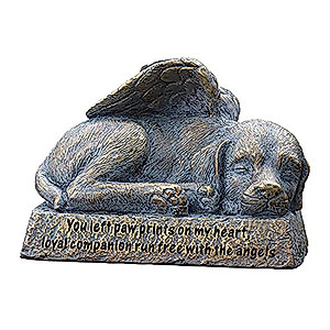 Roman Garden - Dog with Wings Garden Statue, 6H, Garden Collection, Resin and Stone, Decorative, Memorial Gift, Garden Gift, Home Outdoor Decor, Durable, Long Lasting