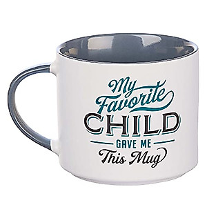 Bless Your Soul XL Extra Large White Coffee Mug My Favorite Child, Funny Birthday Gifts for Mom, Mother’s Day Gifts, Retro-Inspired Designs - 15oz Cup