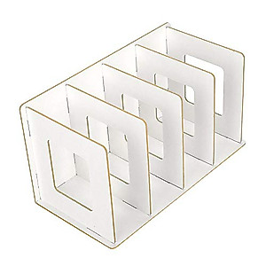 Bookshelf, Bookcase, Desktop Bookshelf, Eco-Friendly Bookshelf for Office for Home(Warm White)