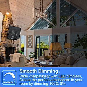 Energetic B11 E12 Candelabra LED Bulbs 60 Watt Equivalent, Dimmable LED Chandelier Light Bulbs, Soft White 2700K, 550LM, Decorative Candle Base Filament Bulb, UL Listed, 12 Pack