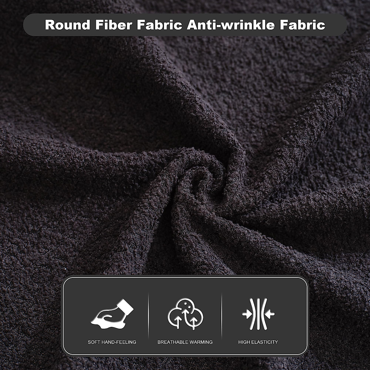 140" Oversize Sponge L-Shape Couch,Boucle Fabric 4-Seater Sofa with Chaise,Free Combination Foam-Filled Sofa for Living Room (Black, 140" Sponge Sofa)