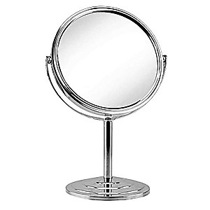 Schliersee Magnifying Vanity Table Mirror Double Sided 7 Inch Swivel 3X Magnification Makeup Standing Mirror