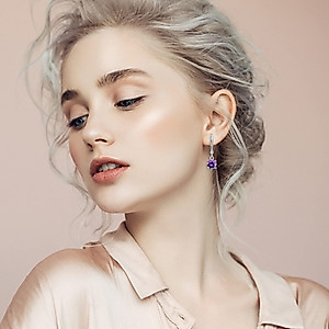 Multicolor Crystal Dangle Earrings and Studs for Women 926 Silver Hypoallergenic Dangle Earrings Leverback Earring