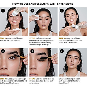 Velour Lash Clean - Oil Free Liquid Makeup Remover for Eyes, False Lashes, and Face - Gentle and Vegan (50 ml)