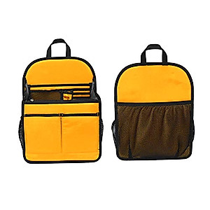 Insert organizer for casual and fashion backpack (L) (Deep Yellow)